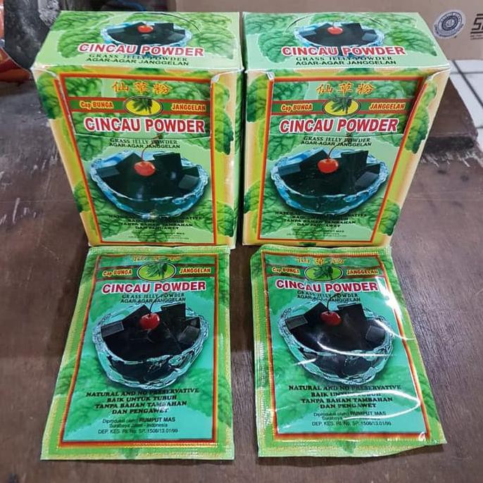 Jual 1 Box Isi 10 Sachet Cincau Powder / Grass Jelly Powder Cap Bunga ...