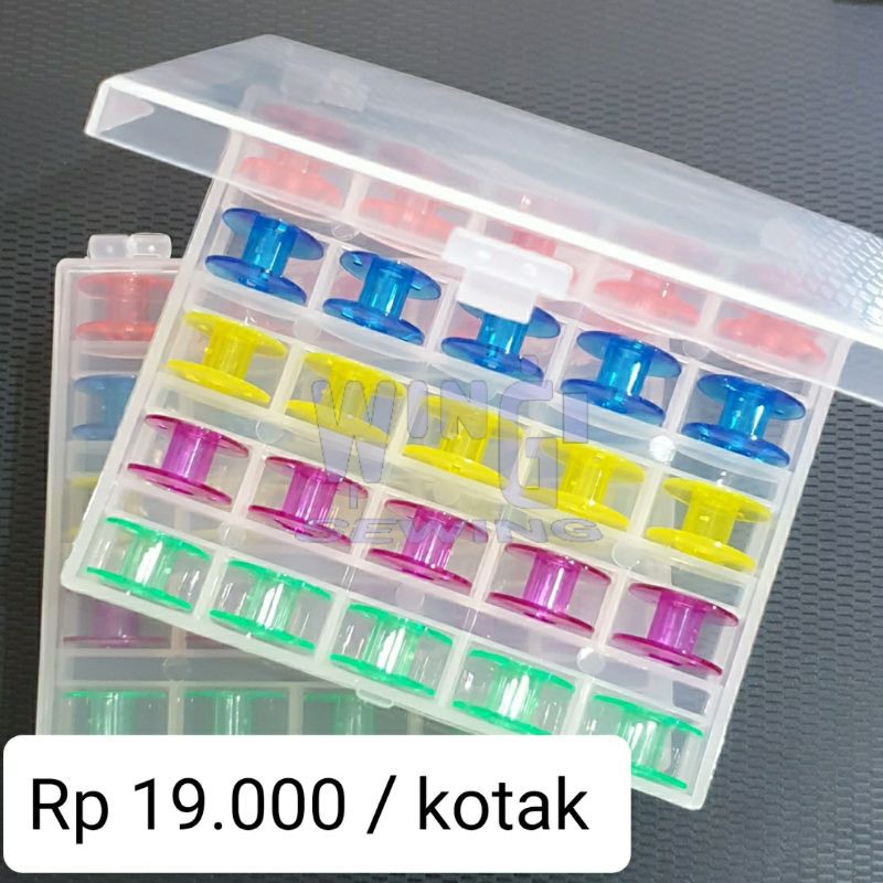 Jual Spul Spool Bobbin Plastik Warna Mesin Jahit Portable Multifungsi ...
