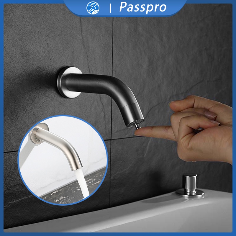 Jual Kran Tembok Stainless 304 Touch Tap Faucet Push Tekan On Off ...