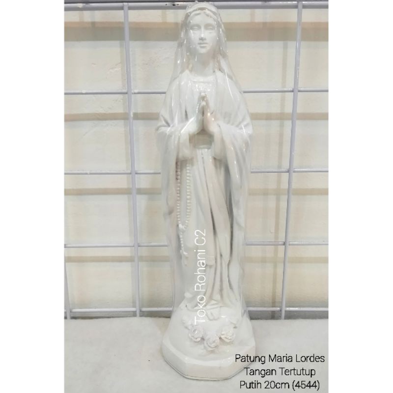 Jual Patung Maria Lordes Tangan Tertutup Putih 20cm (4544) - Patung ...
