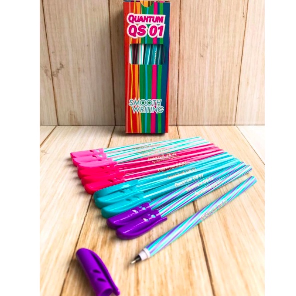 Jual Pen Spiral Quantum QS-01 / pena hitam / pulpen hitam | Shopee ...