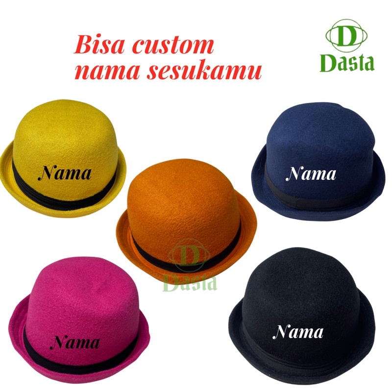 Jual TOPI BOWLER/CAPLIN DEWASA CUSTOM NAMA | Shopee Indonesia