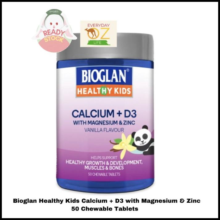 Jual Bioglan Healthy Kids Calcium+D3 With Magnesium & Zinc 50 Chewable ...