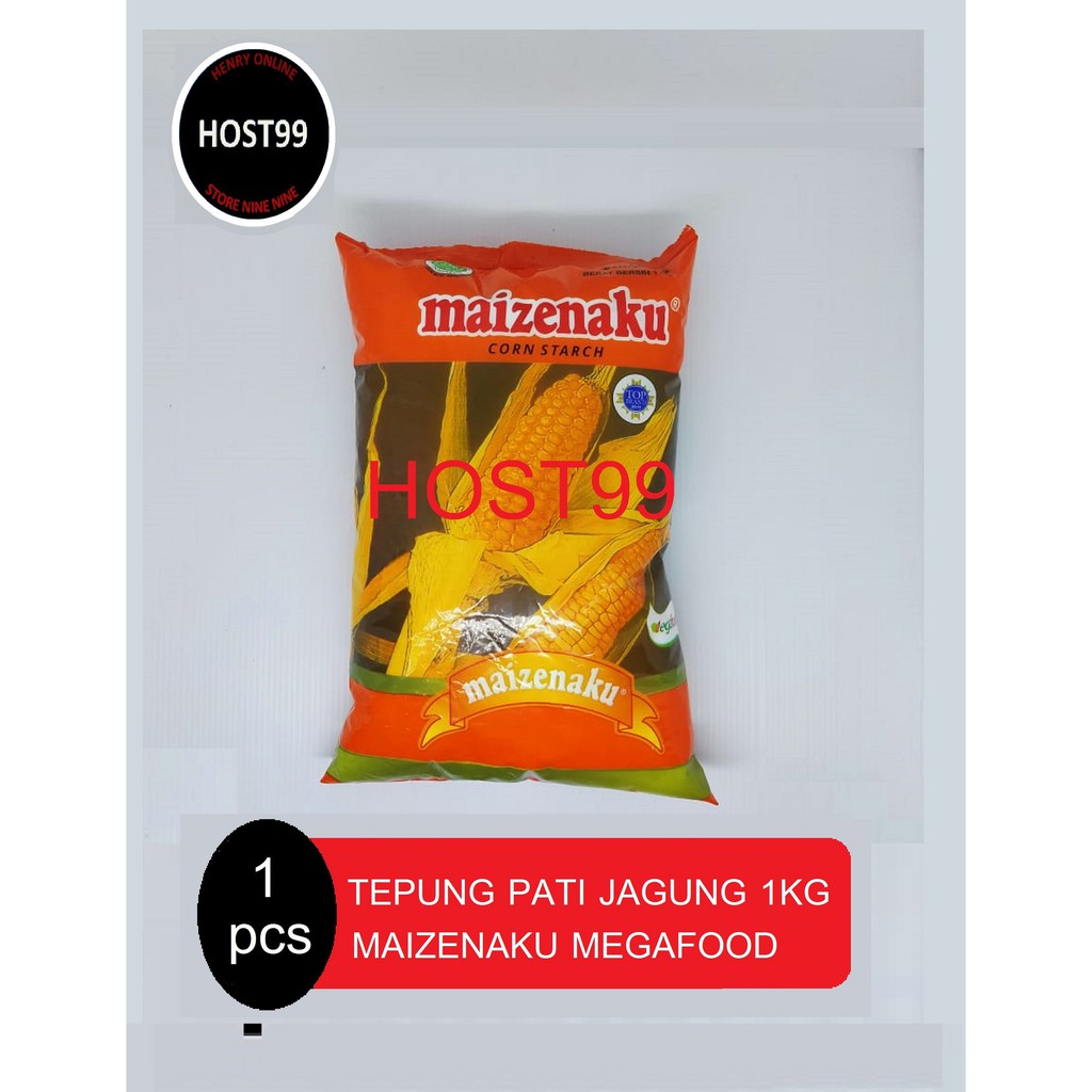 Jual TEPUNG PATI JAGUNG MAIZENAKU CORN STARCH MEGAFOOD 1KG | Shopee ...