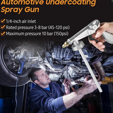 Jual SPRAY GUN AUTOMOTIVE CHASSIS PAINT SPRAYER DENGAN 1/4-INCH AIR ...