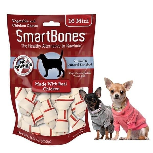Jual SmartBones Chicken Mini 16 pc / Snack Anjing SmartBones | Shopee ...