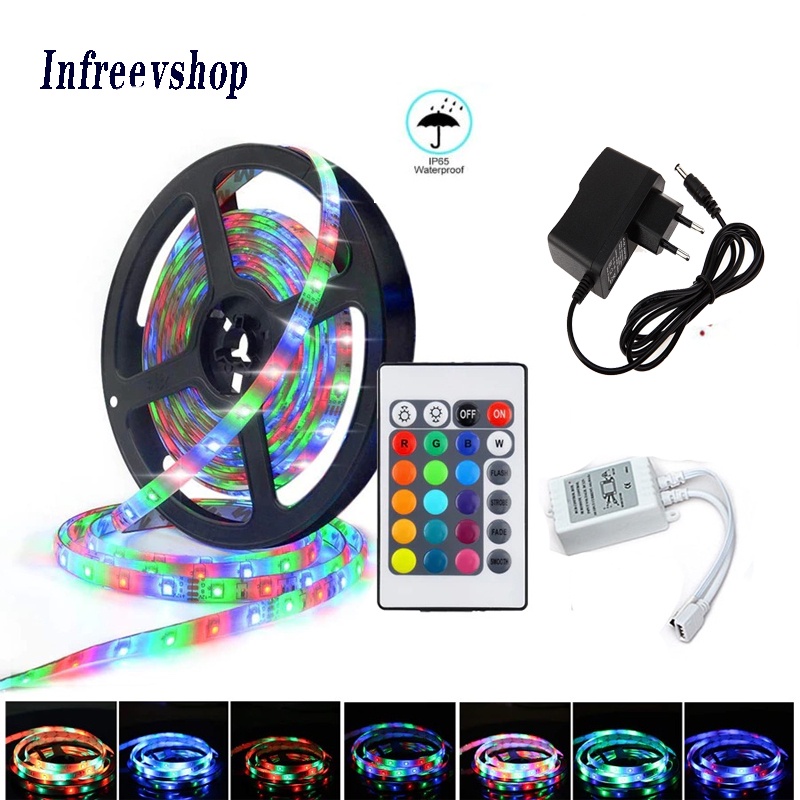 Jual LAMPU LED STRIP RGB WARNA WARNI 5 meter DEKORASI DINDING KAMAR ...
