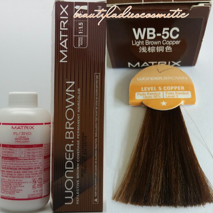 Jual MATRIX WONDER BROWN LIGHT BROWN COPPER LEVEL-5 90 ML | Shopee ...