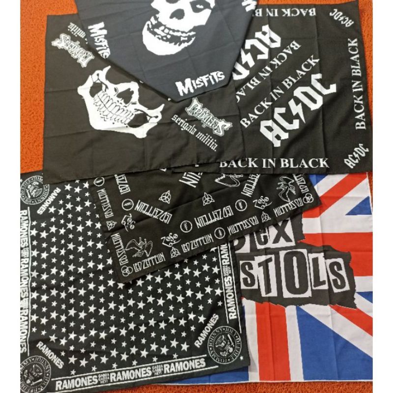 Jual Bandana slayer scraft segitiga punk ikat kepala headband band ...