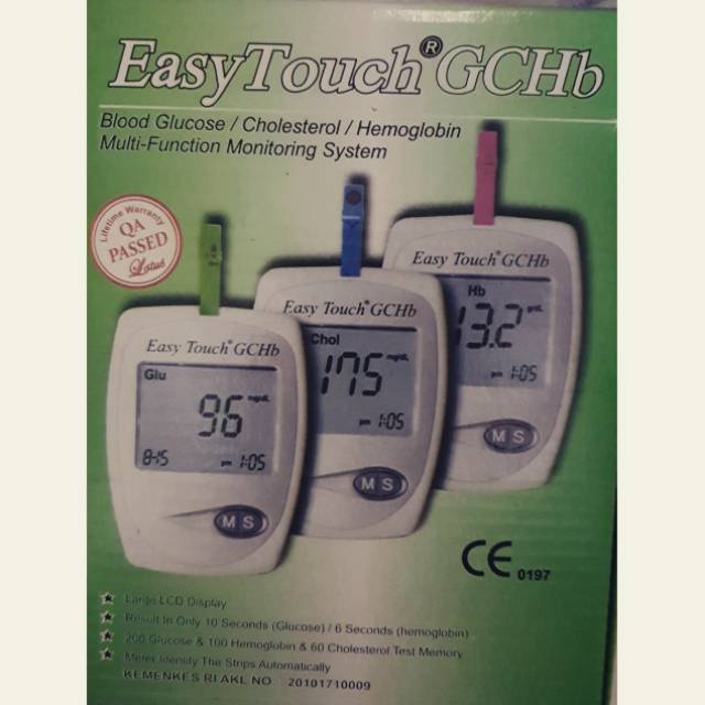 Jual alat cek gula kolesterol hb easy touch | Shopee Indonesia