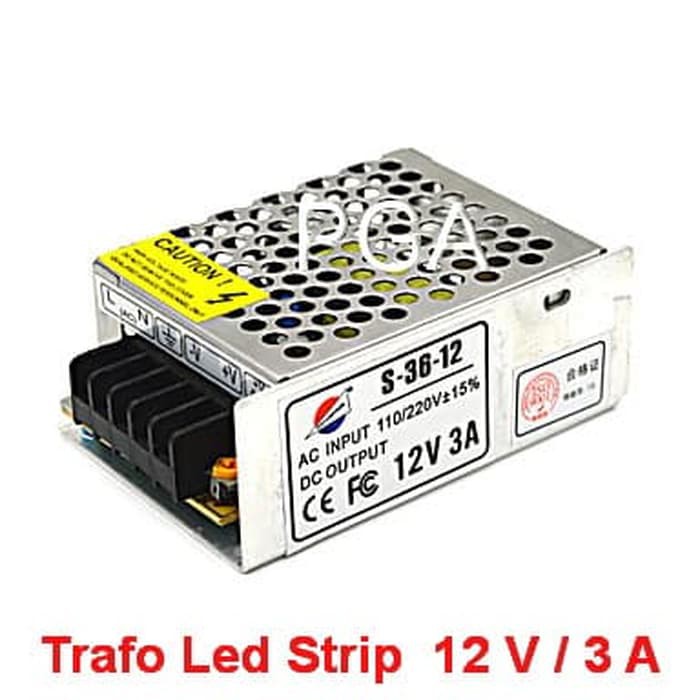 Jual Power Supply Adaptor Switching Trafo LED Strip 12V 3A 12 Volt 3 Ampere | Shopee Indonesia