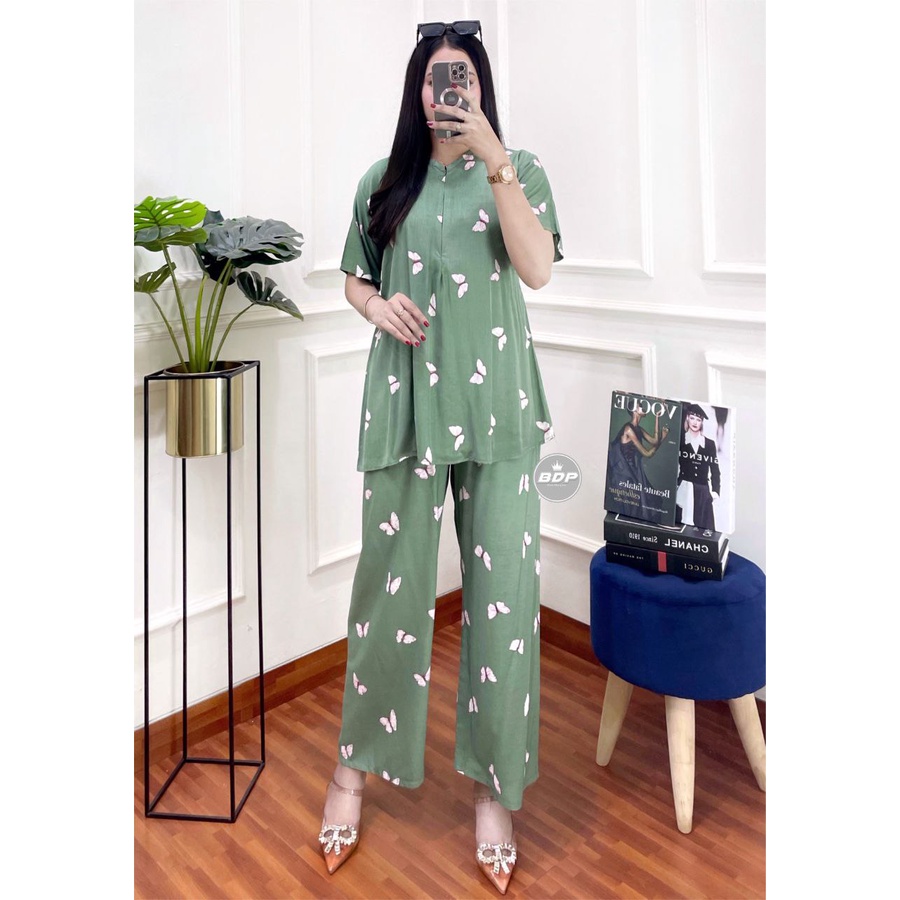 Jual Dianputri - One set Wanita Rayon Busui Resleting Depan | Setelan Wanita Kekinian | Stelan ...