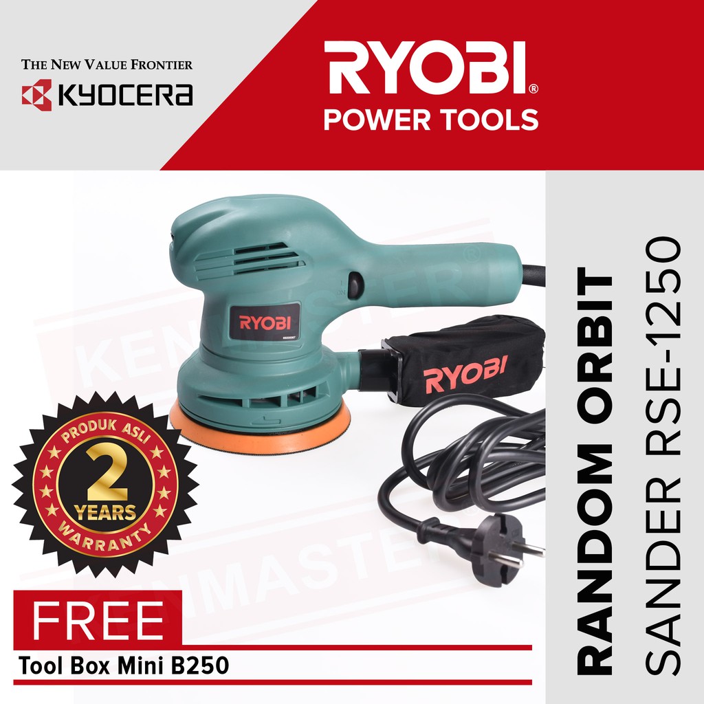 Jual Ryobi Random Orbit Sander RSE-1250 / Mesin Poles FREE Tool Box ...
