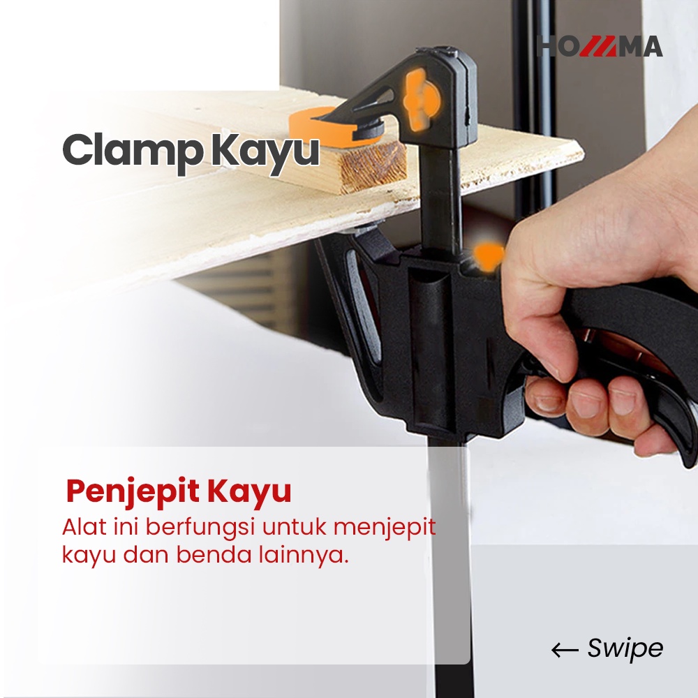 Jual Clamp Penjepit Kayu Alat Pertukangan 4 Inchi dan 6 Inch | Shopee ...