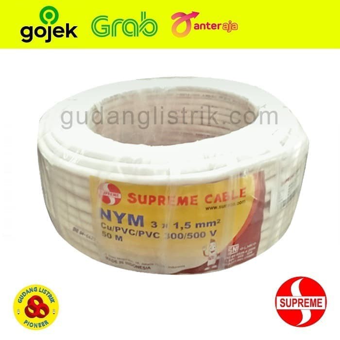 Jual SUPREME KABEL NYM 3X1.5MM 50 METER / Kabel NYM 3 X 1.5MM @50M SUPREME | Shopee Indonesia