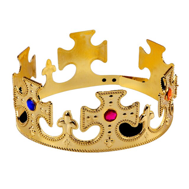 Jual isi1pc mahkota CROWN gold KING QUEEN aksesoris tiara hiasan kepala ...
