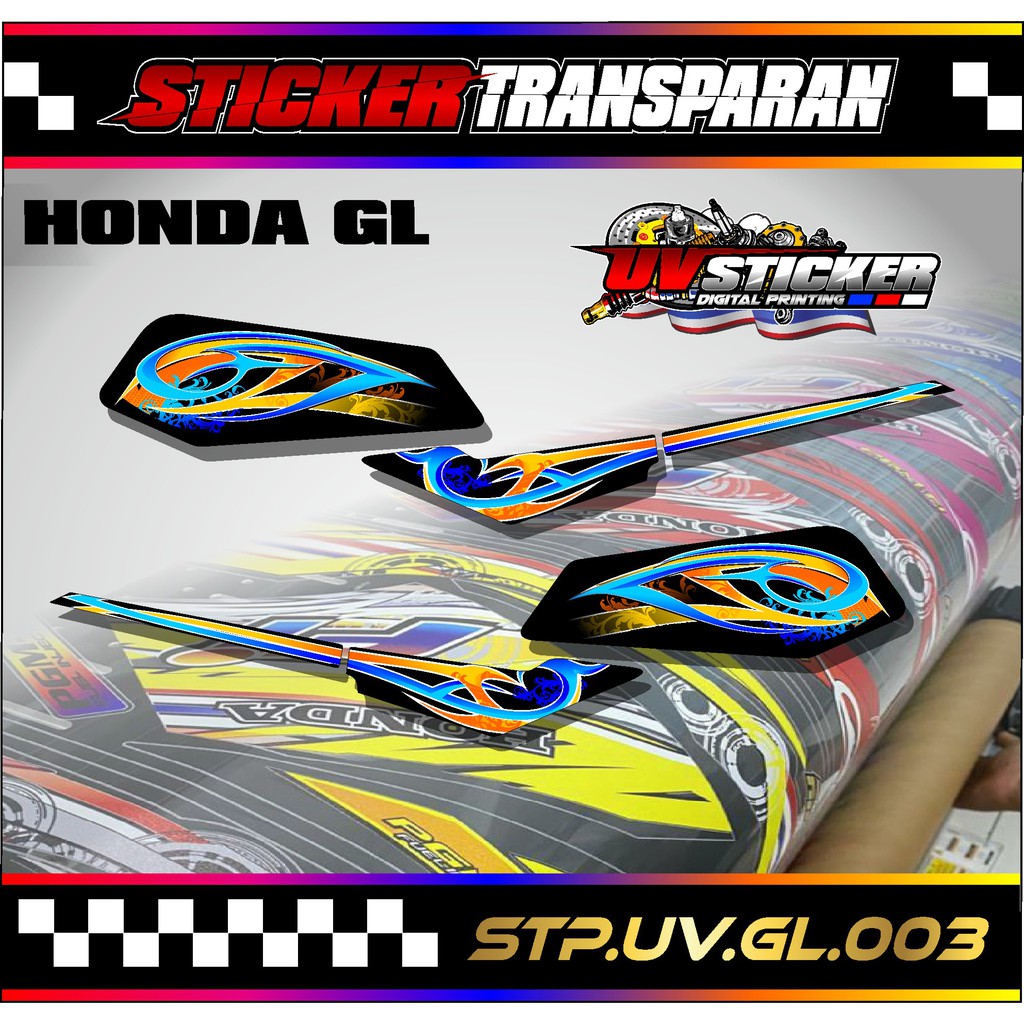 Jual GL Sticker Striping GL Sticker Motor Honda GL Variasi Transparan ...