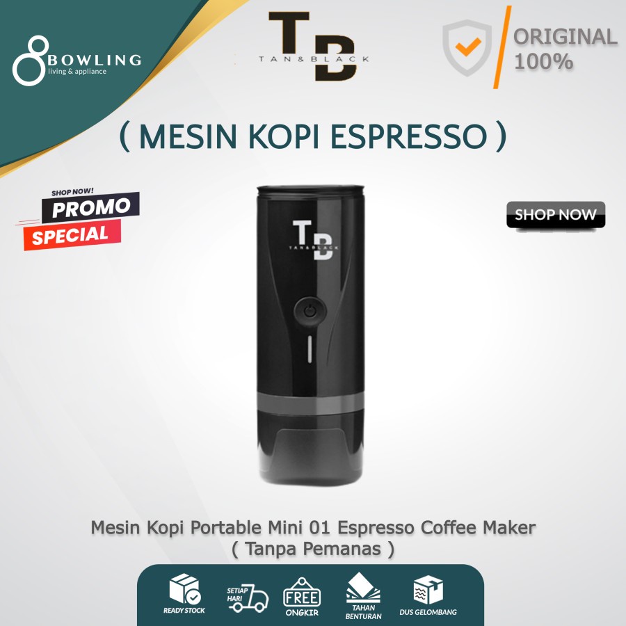 Jual Mesin Kopi Portable Mini 01 Espresso Coffee Maker TAN & BLACK ...