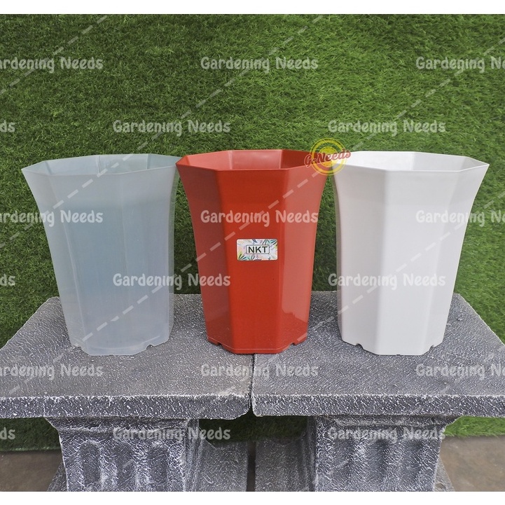 Jual Pot Plastik Pot Bunga Pot Tanaman / Pot Kaktus NKT Pagoda 20 Warna ...
