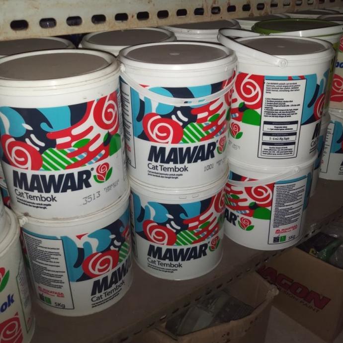 Jual Cat tembok murah Mawar 5 kg galon (WARNA STANDART) | Shopee Indonesia