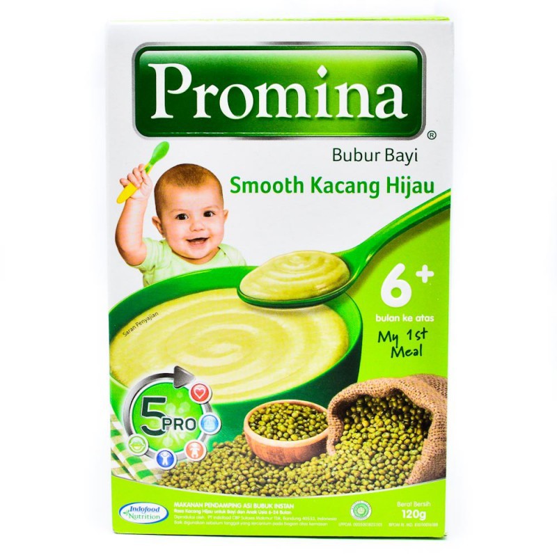 Jual PROMINA Bubur Bayi 6+ 120 Gr. (Beras merah / Kacang Hijau ...