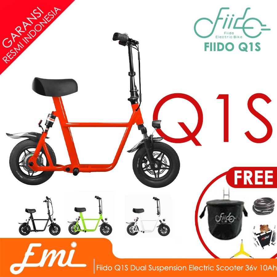Jual Fiido Q1S Dual Suspension Electric Scooter 36v 10Ah UL2272 ...