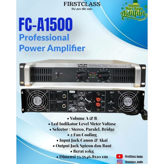 Jual Power Ampli original Firstclass Fc A1500 FC A 1500 FCA1500 FC ...