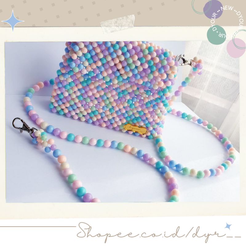Jual LOONA Beads Bag | Tas Manik Pastel Medium Small Slingbag Handbag ...
