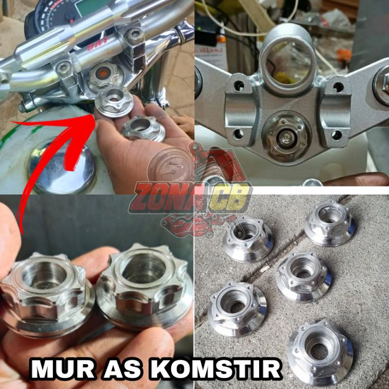 Jual mur as komstir ninja stainless / kancing T atas ninja r rr s ss cnc t6 biled | Shopee Indonesia