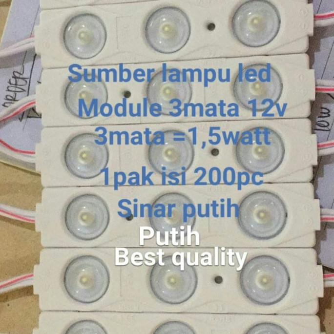 Jual MODULE LED 3MATA 12V LAMPU NEON BOX LED 12VOLT 3 MATA 3MATA PUTIH CVGFFD6546 | Shopee Indonesia