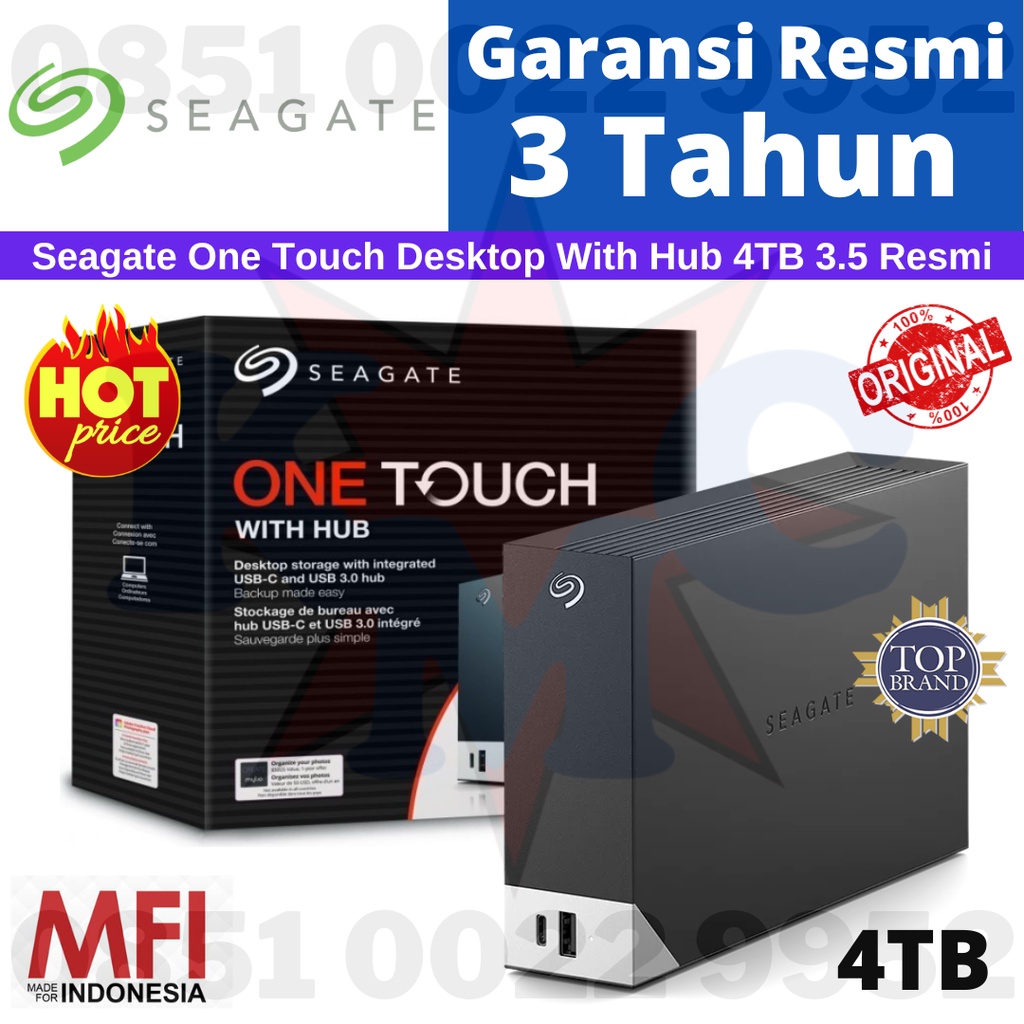 Jual HDD Seagate One Touch Desktop Hub Hardisk Eksternal 4 TB 4TB USB 3 ...