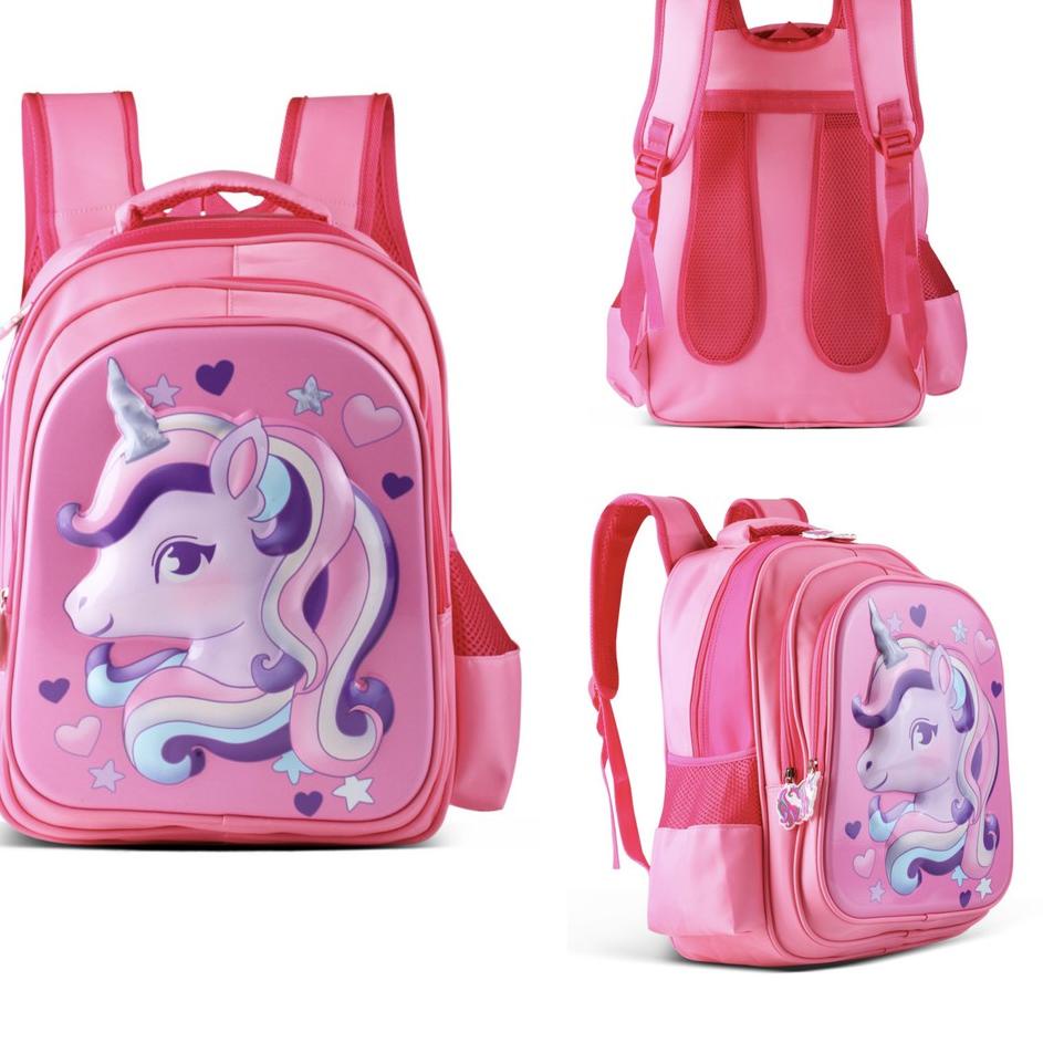 Jual Tas Glossy SD TK Ransel Anak Sekolah Cewe Perempuan Unicorn Timbul ...