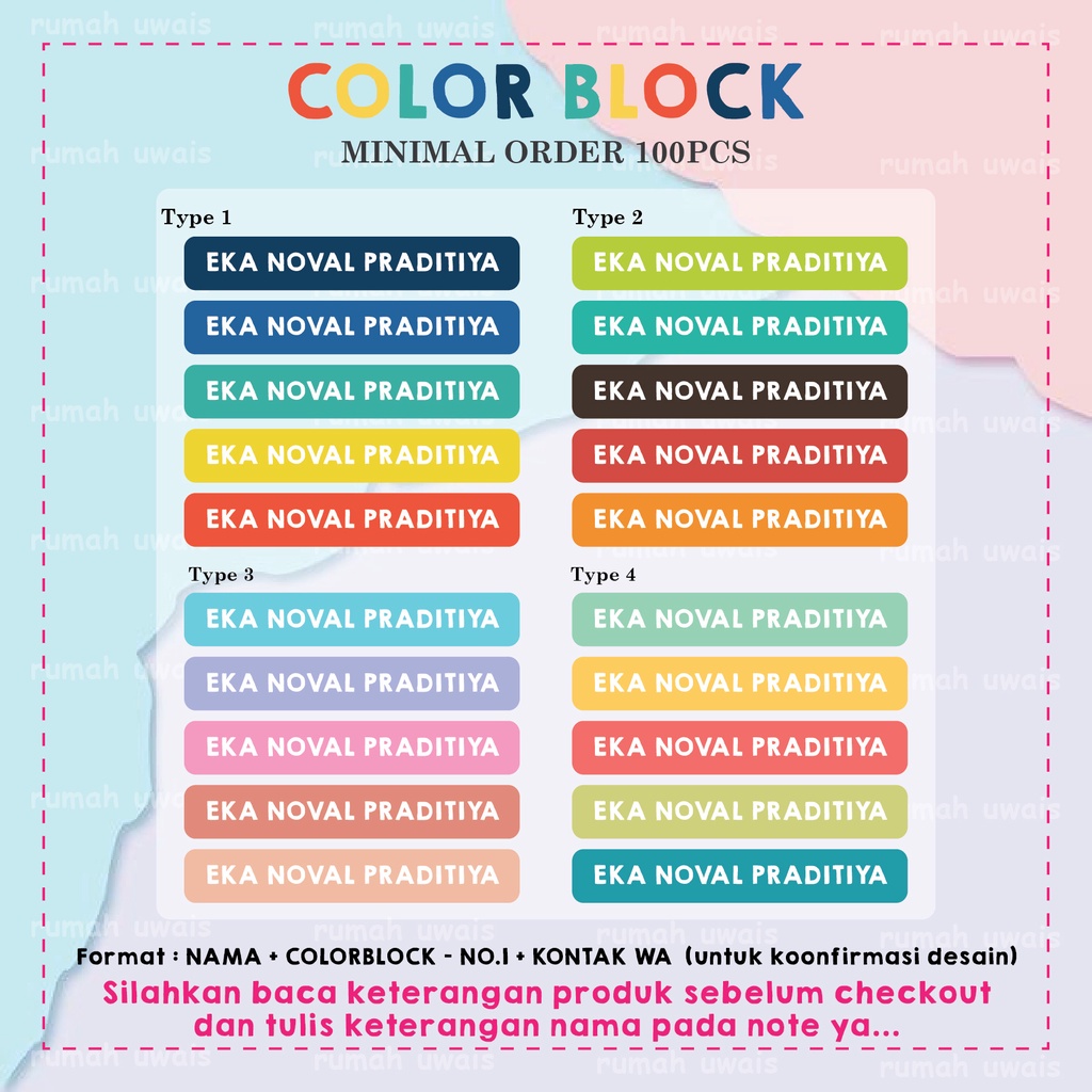 Jual STICKER DAN LABEL BAJU IRON MURAH INISIAL NAMA - rumah uwais ...