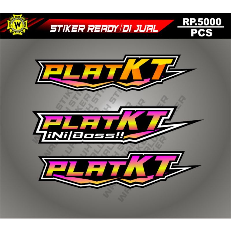 Jual STIKER PLAT KT | Shopee Indonesia