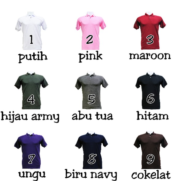 Jual POLO POLO 1 Kaos Kerah Putih Polos Baju Pria Cowok Bahan Lacos ...