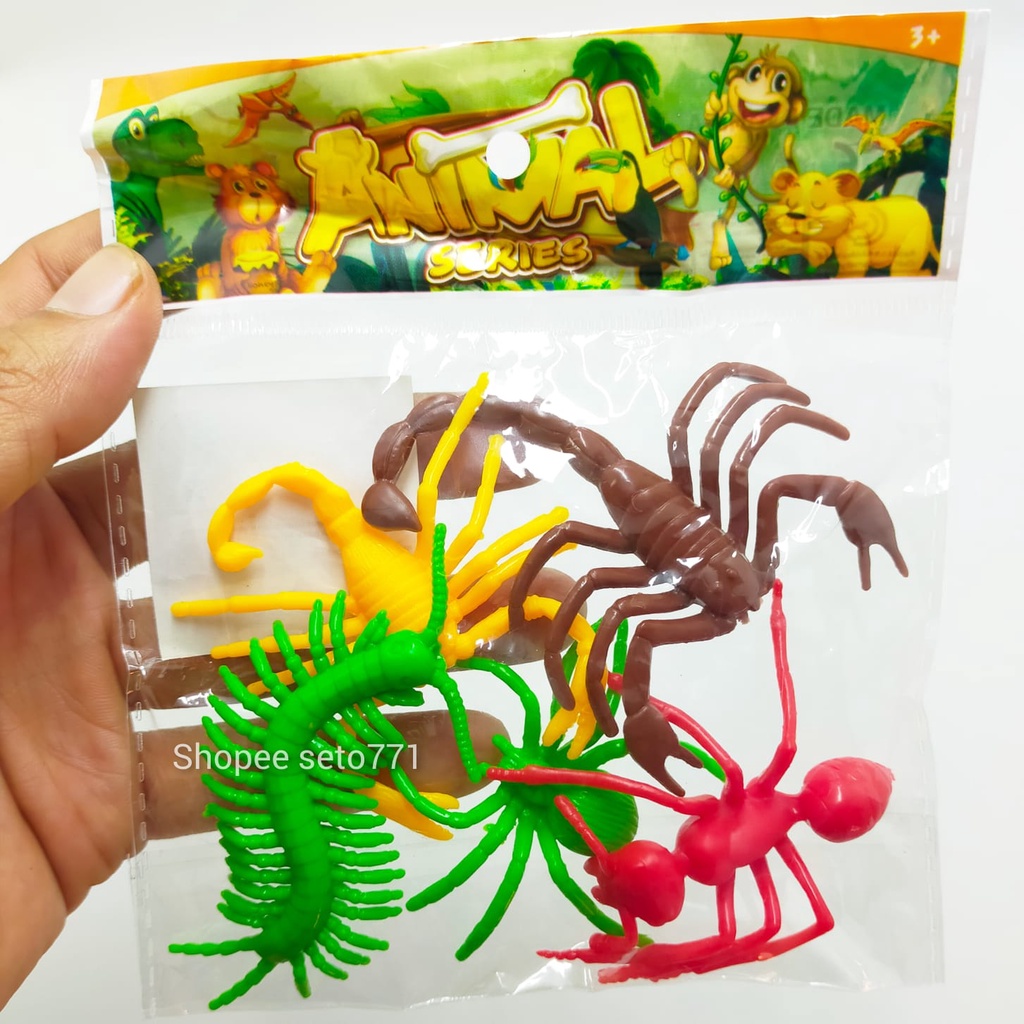 Jual Mini Insect Family Serangga Karet laba-laba kalajengking kecoa ...
