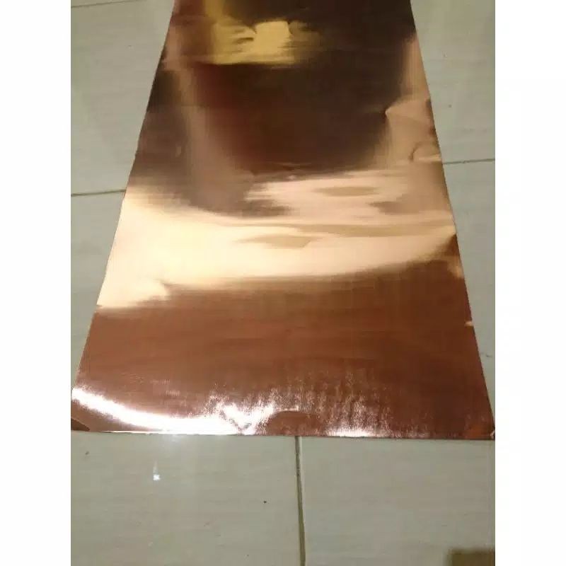 Jual plat tembaga tebal 0,2 mm ukuran 36 cm x 120 cm | Shopee Indonesia