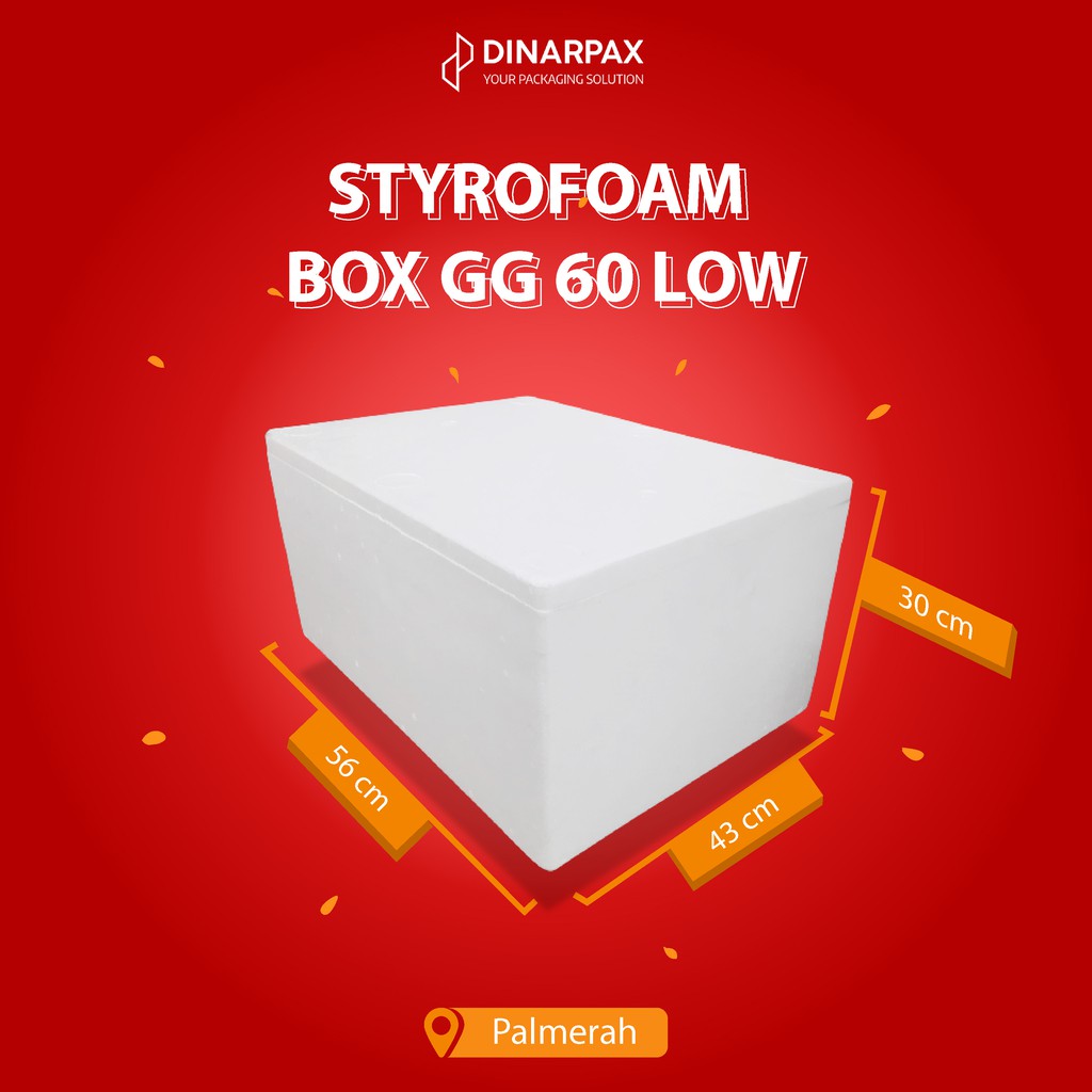 Jual Styrofoam Box GG 60 Low / Dinar Box / Box GG 60 Low UK 60 X 43 X ...