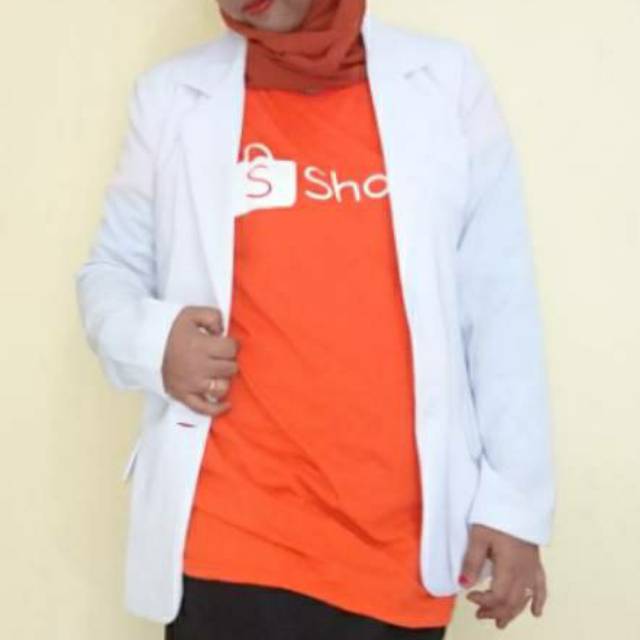 Jual SNELLI DOKTER JAS LENGAN PANJANG WANITA BLAZER PUTIH SNELI CEWEK ...