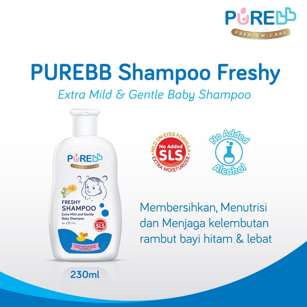 Jual Pure Baby Shampoo FRESHY 230ml Shampoo Bayi Shampo Anak Sampo Anak ...