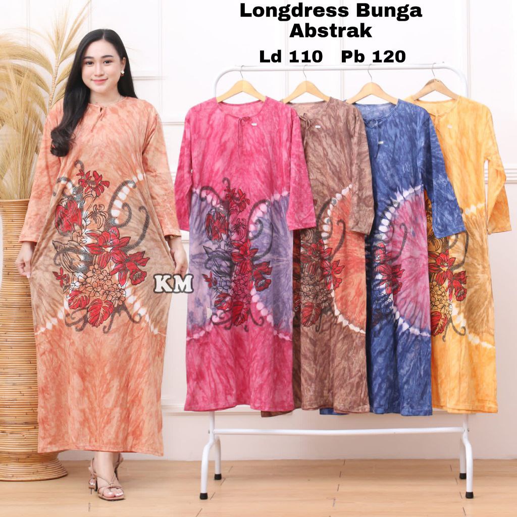 Jual DASTER PANJANG / LONGDRESS - MOTIF ABSTRAK - MODEL TALI - KAOS ...