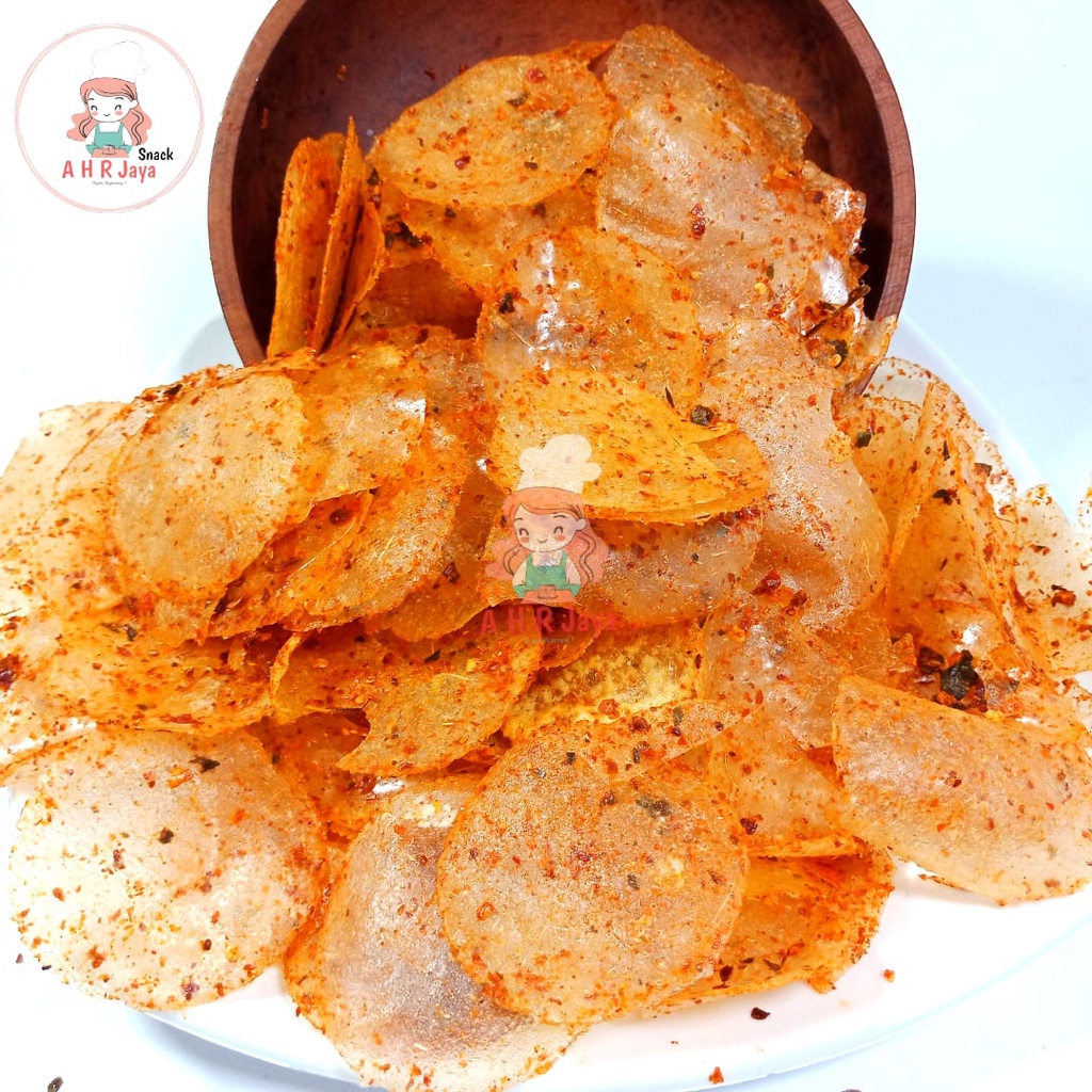 Jual Keripik Kaca Pedas Daun Jeruk Kemasan 250 Gram / KRIPCA / Pedas ...