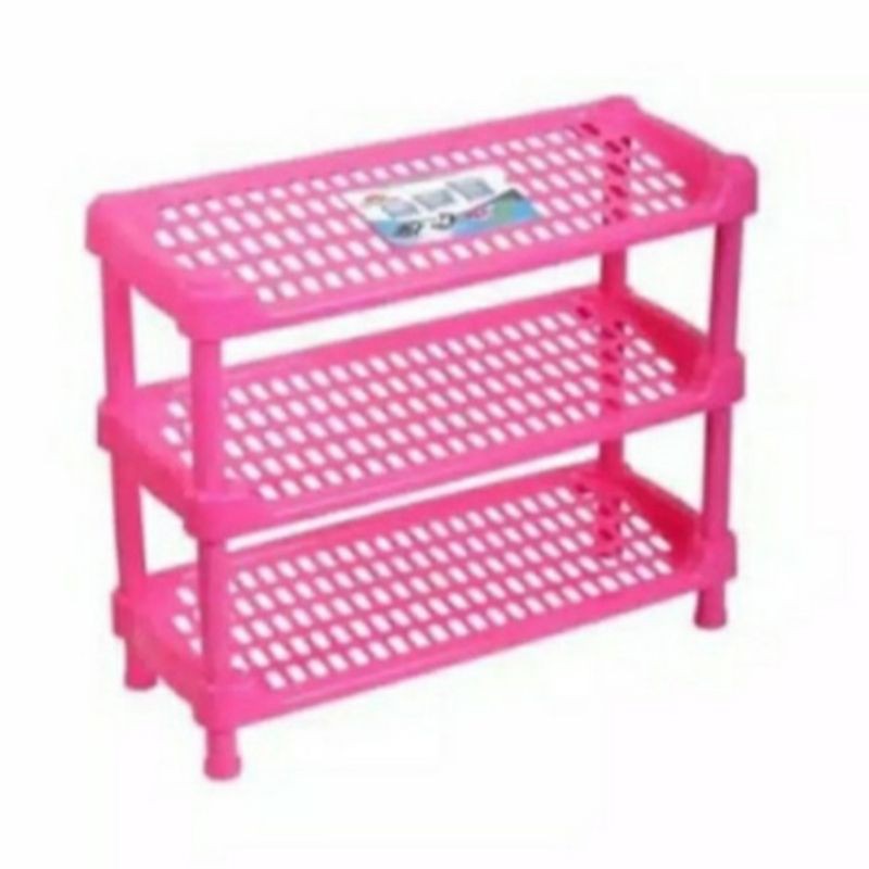 Jual RAK SEPATU PLASTIK SUSUN 3 PLASTIK TEBAL SUNRISE | Shopee Indonesia