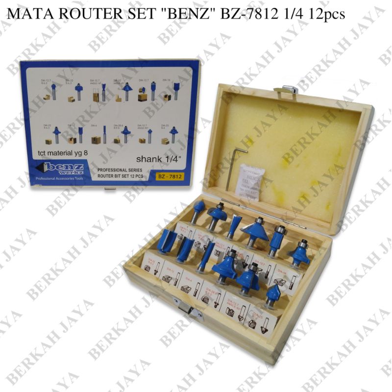 Jual Mata Router Trimmer / Mata Profil Kayu Set "BENZ" 12 Pcs | Shopee ...