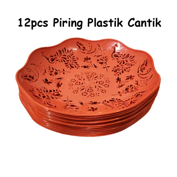 Jual Piring Plastik Alas Motif Bunga Ukuran 10" atau 25cm Lusinan ...
