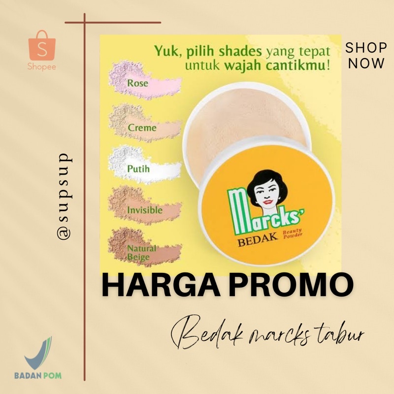 Jual ORIGINAL BEDAK TABUR MARCKS 40GR | Shopee Indonesia