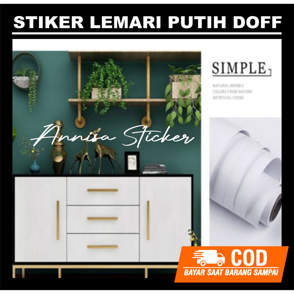 Jual Stiker Meja Lemari Putih doff elegant | Shopee Indonesia