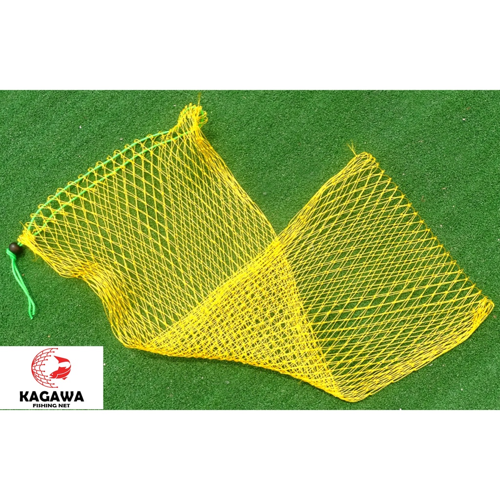 Jual Kantong Ikan Jaring Kuning Jaring wadah pencedok ikan panjang 1 m ...