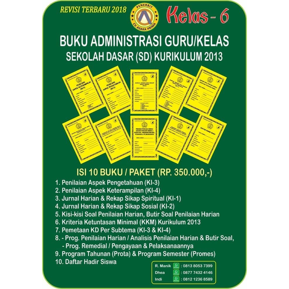 Jual termurah Buku Belajar Administrasi Guru/Kelas 6 SD (Sekolah Dasar ... Jual termurah Buku Belajar Administrasi Guru/Kelas 6 SD (Sekolah Dasar ...