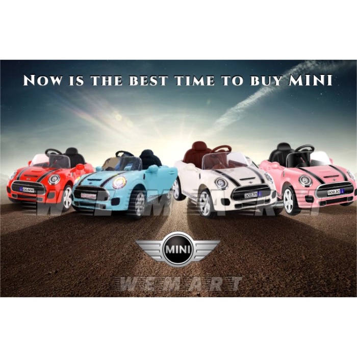 Jual Mobil Aki Anak Mainan Model Mini Cooper Ban Full Karet Jok Kulit ...